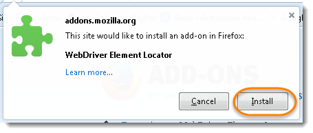 WebDriver Element Locator Firefox Add On